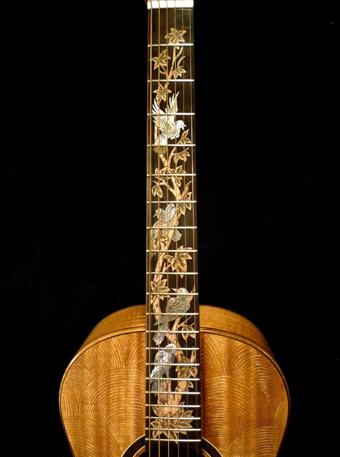 Blueberry Handmade Parlor Guitar Bird Motif Built to Order - Etsy