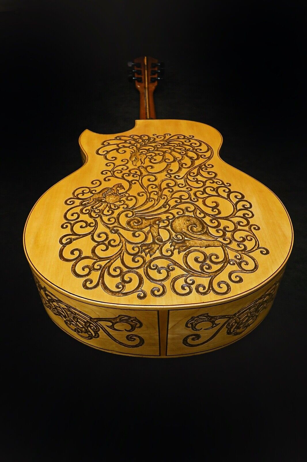 Blueberry Handmade Acoustic Guitar Grand Concert Celtic Motif - Etsy