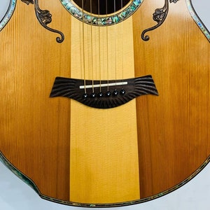 Handmade Acoustic Guitar: Floral Inlay, Paua Shell, Grand Concert - Etsy