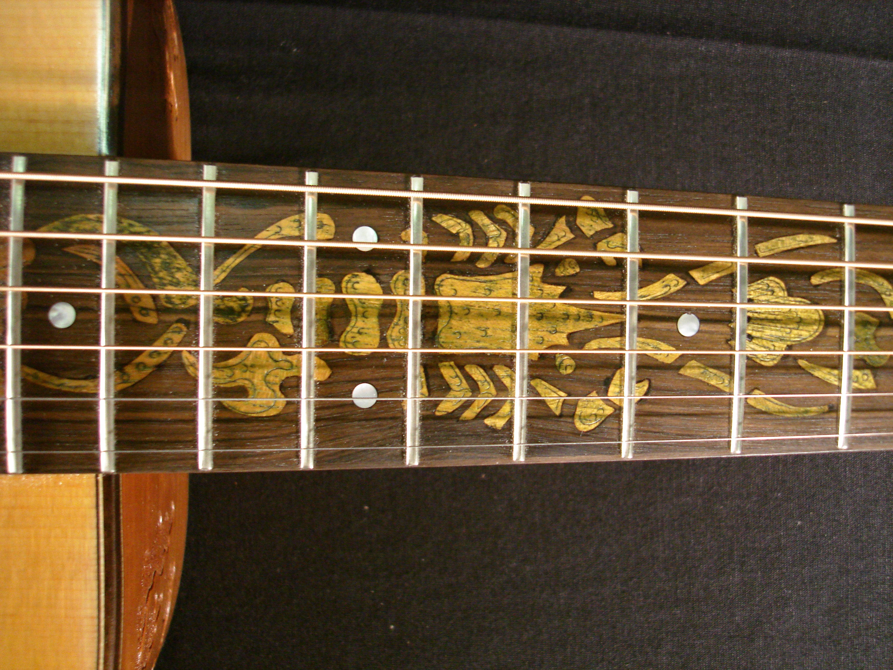 Blueberry Handmade Acoustic Guitar Lobster Motif With Alaskan Spruce ...