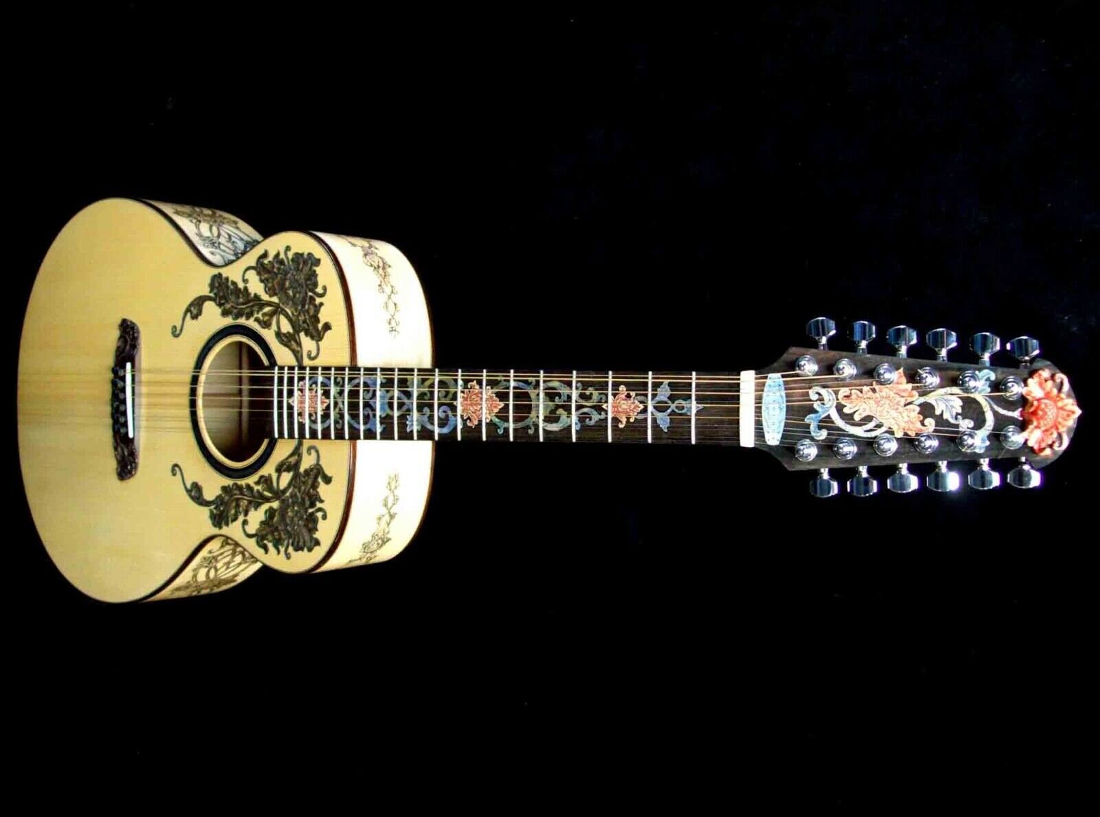 Blueberry Handmade Twelve String (12 String) Acoustic Guitar - Grand ...