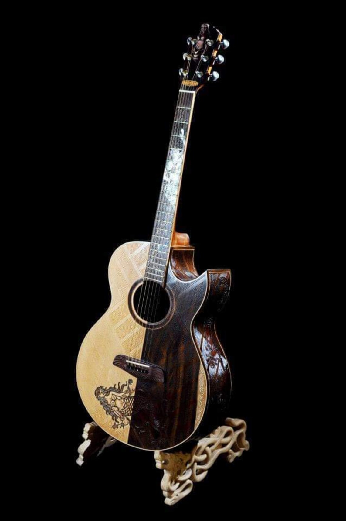 Blueberry Handmade Grand Concert Guitar Mermaid Built to Order - Etsy