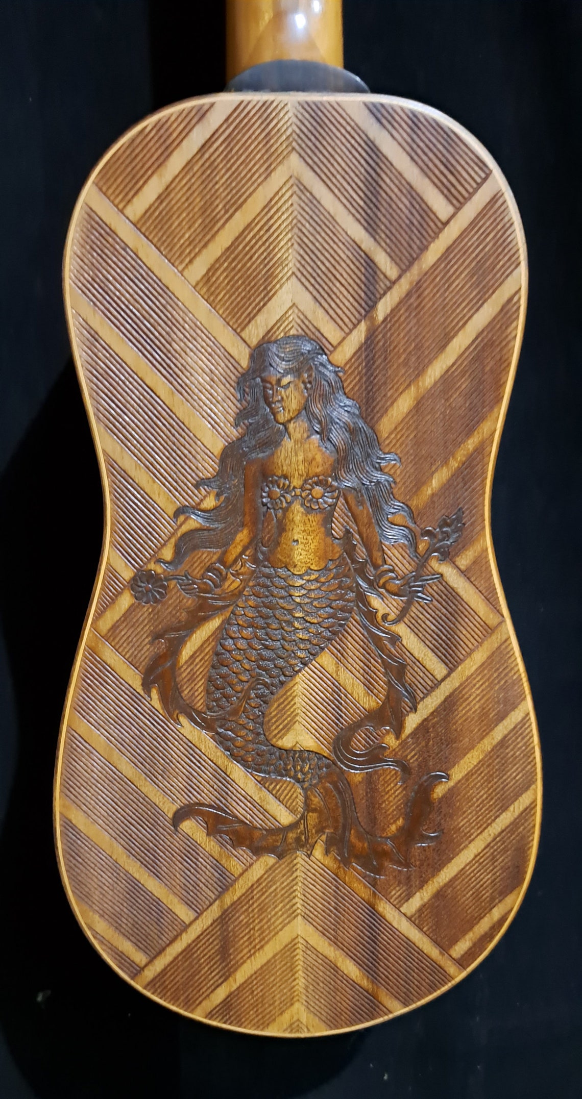 Blueberry Handmade Travel Guitar Mermaid Motif With Hard Case - Etsy