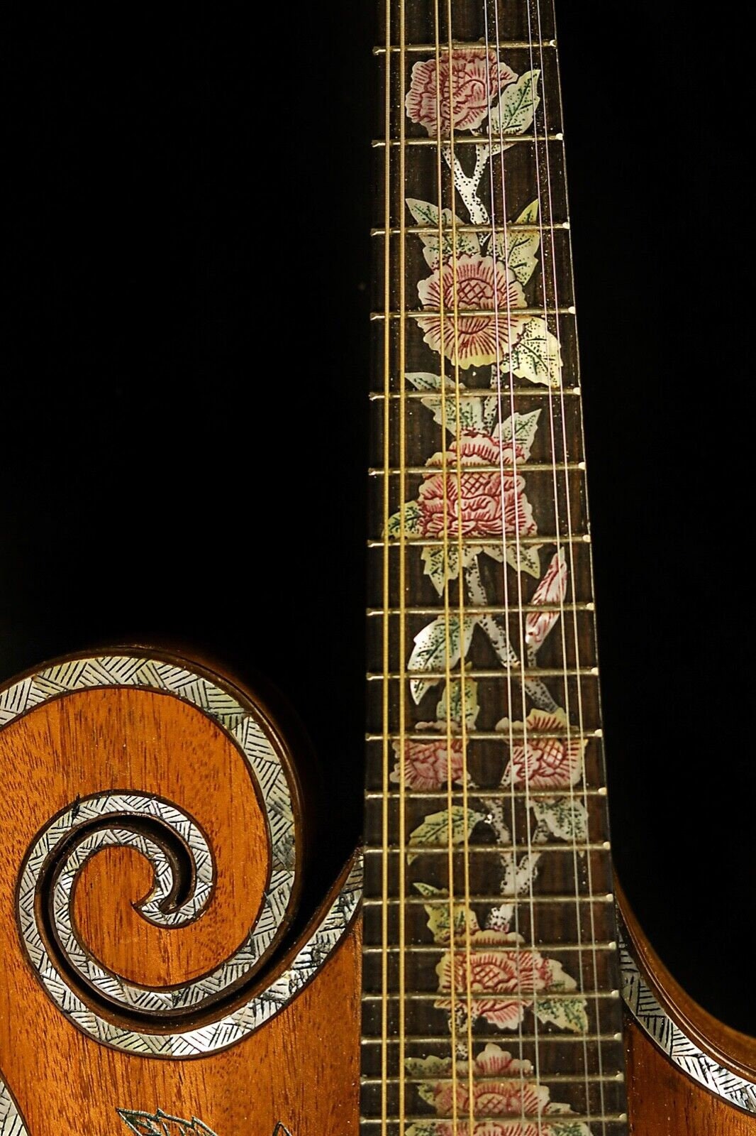 Blueberry Handmade Mandolin Floral Motif - Etsy