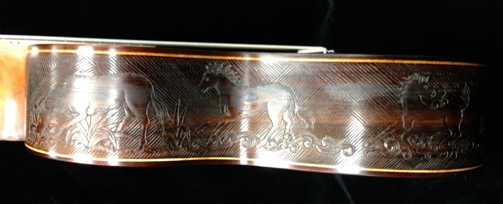 Blueberry Handmade Classical Guitar Nylon Strings Horses Motif - Built ...