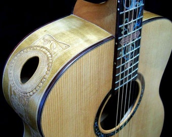 Blueberry Handmade Acoustic Guitar Grand Concert Butterfly Motif - Etsy