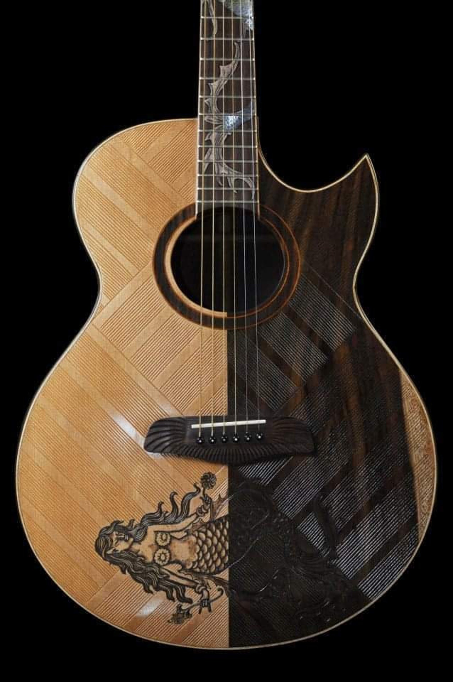 Blueberry Handmade Grand Concert Guitar Mermaid Built to Order - Etsy