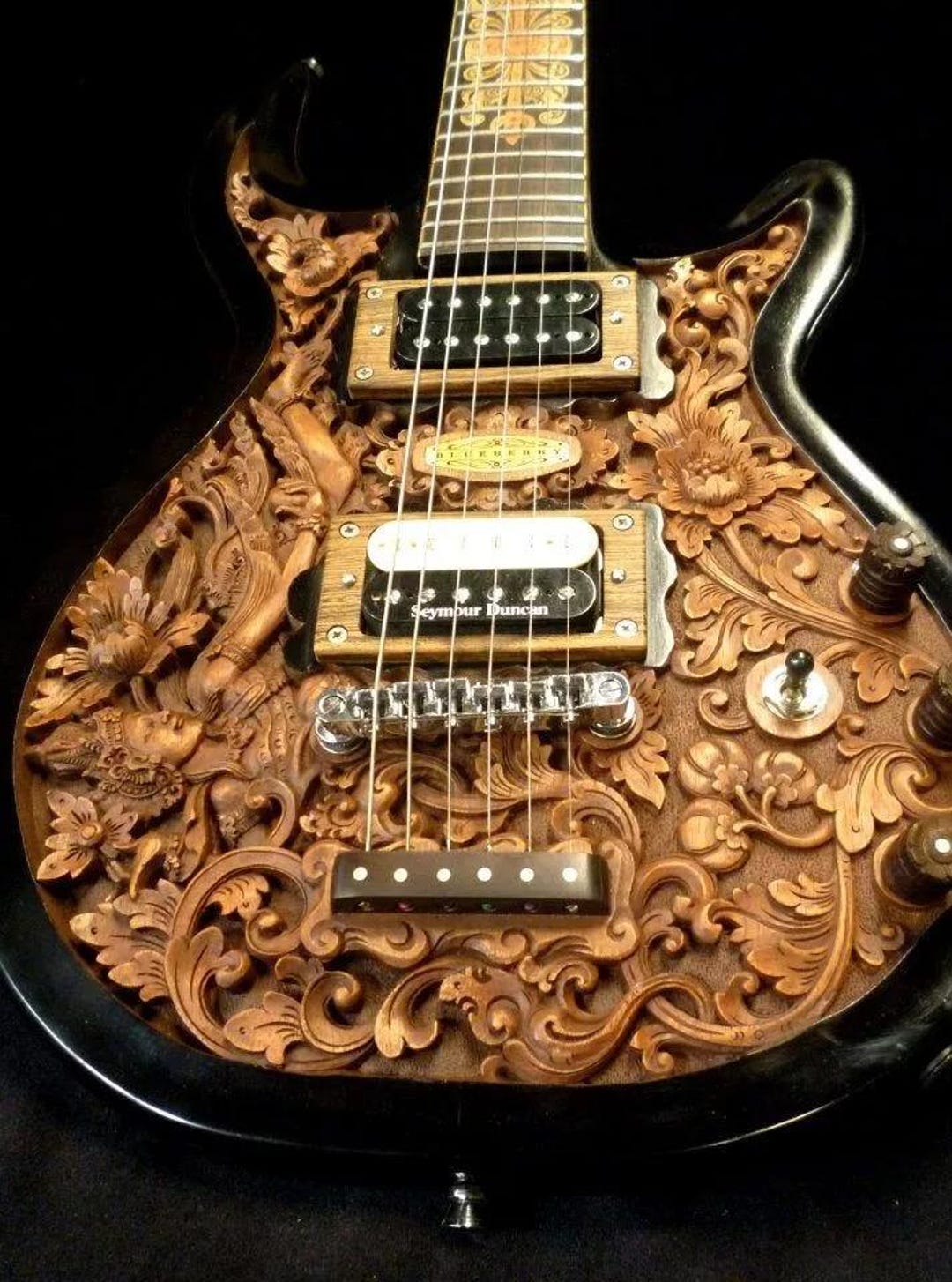 Blueberry Handmade Electric Guitar Goddess Motif With Seymour Duncan ...