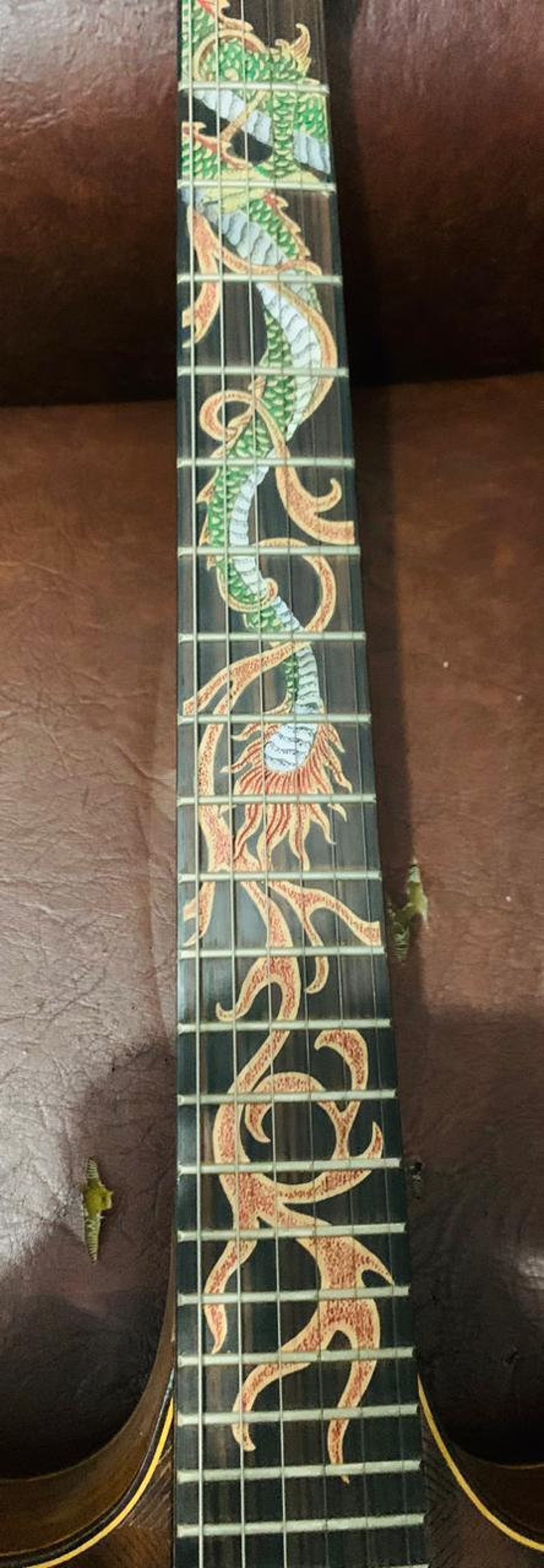 Blueberry Handmade Electric Guitar Dragon Motif - With Balinese ...