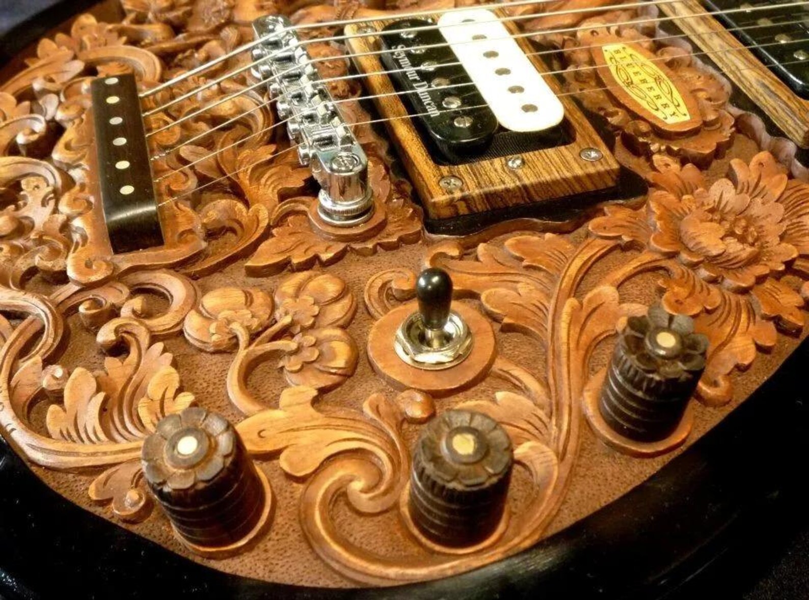 Blueberry Handmade Electric Guitar Goddess Motif With Seymour Duncan ...