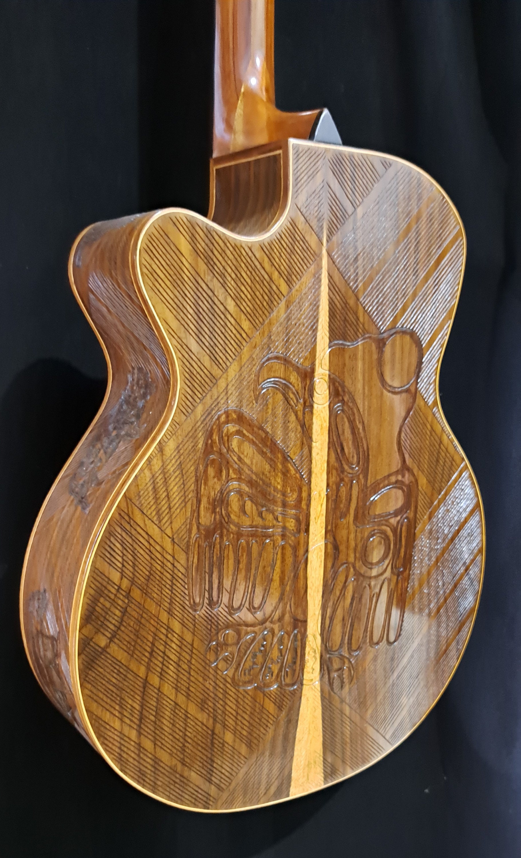 Blueberry Handmade Acoustic Guitar Native Motif Grand Concert Motif - Etsy