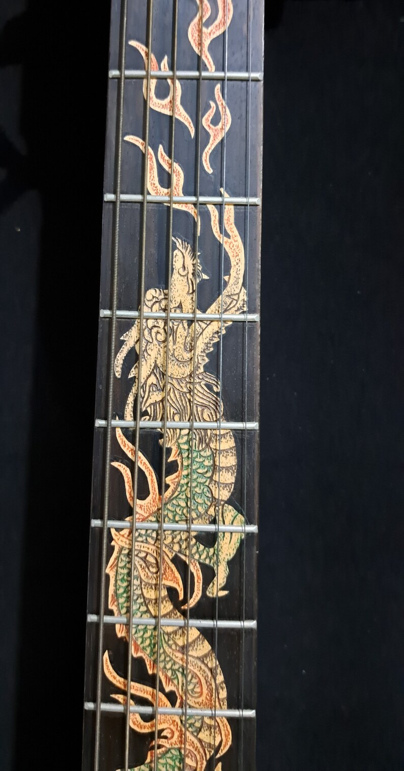 Blueberry Handmade Acoustic Guitar Grand Concert Dragon New and in ...