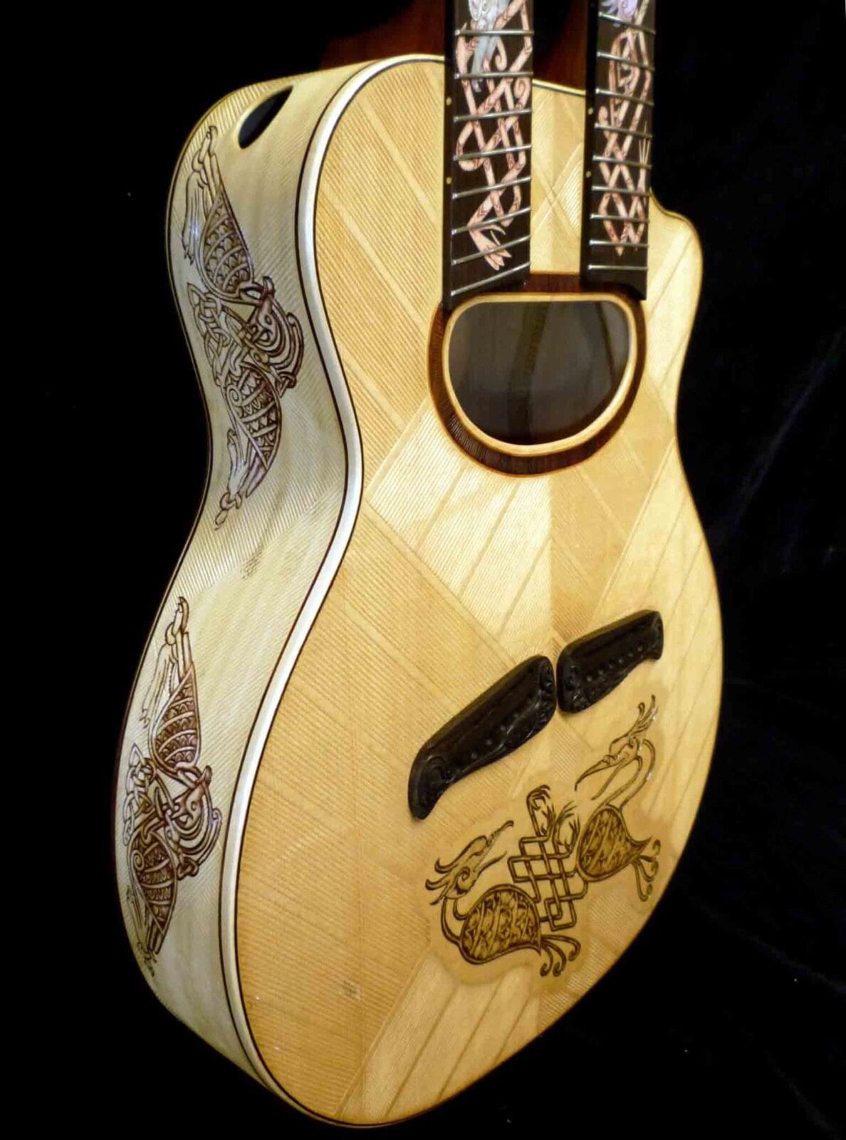 Blueberry Handmade Double Neck Acoustic Guitar Built to Order in Any ...