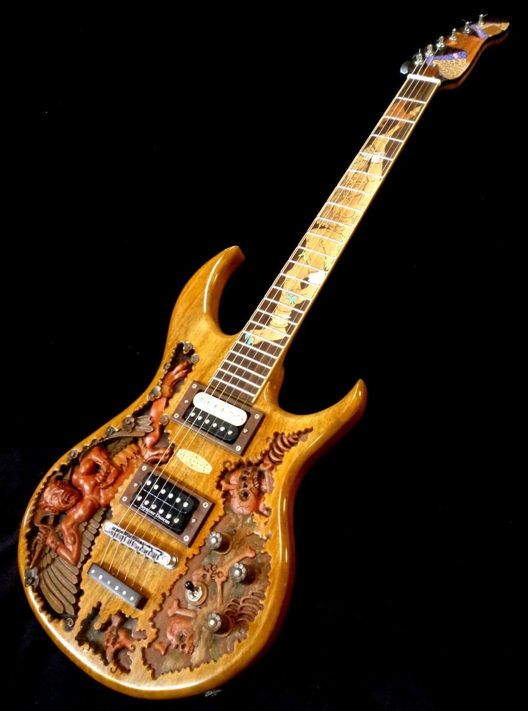 Blueberry Handmade Electric Guitar Devil Motif With Seymour Duncan ...