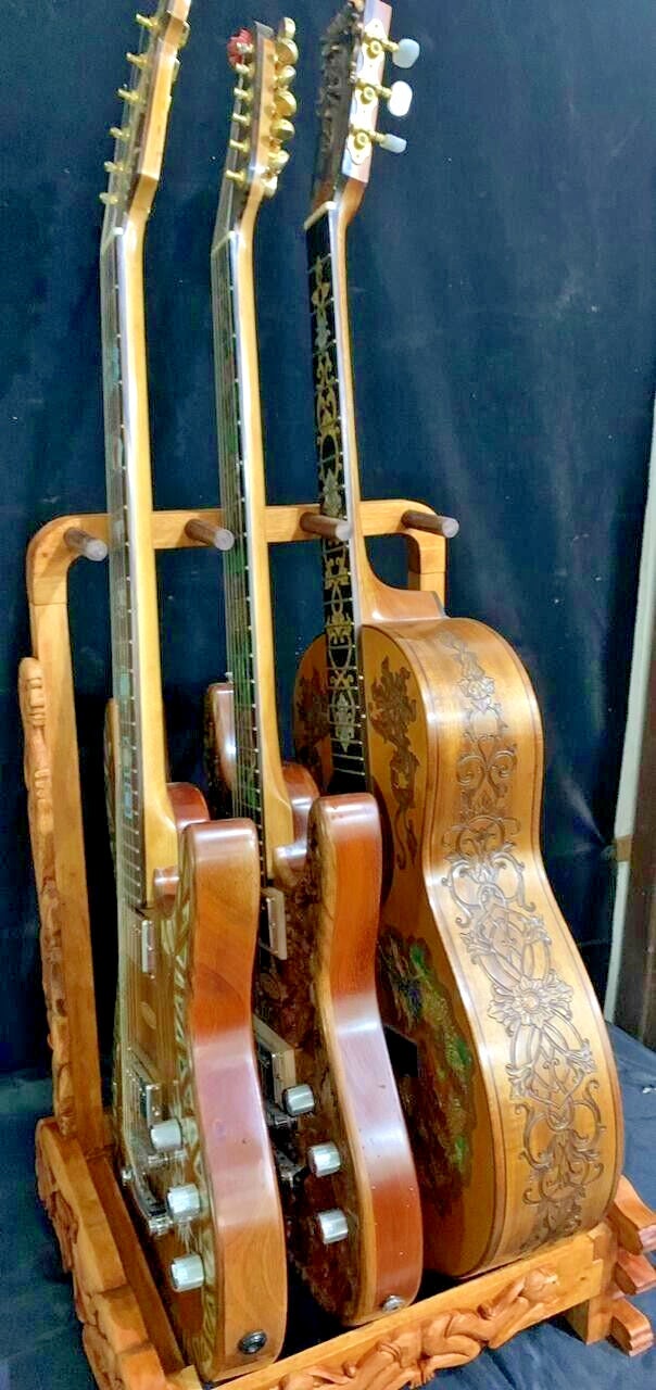 Blueberry Handmade Wooden Guitar Stand for Three Guitars - Etsy
