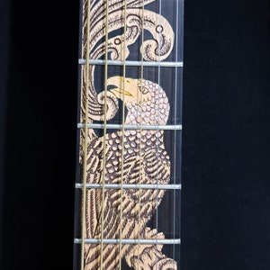 Blueberry Handmade Acoustic Guitar Grand Concert Bird Motif - in Stock ...