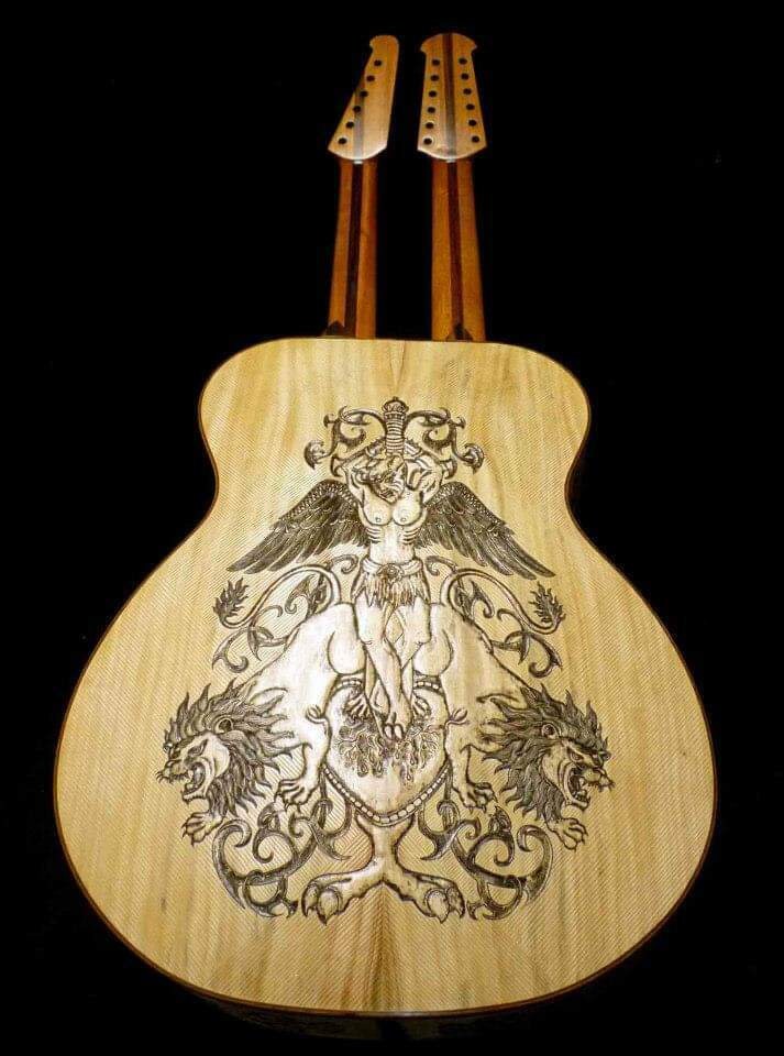 Blueberry Handmade Double Neck Acoustic Guitar 90-day Delivery Built to ...