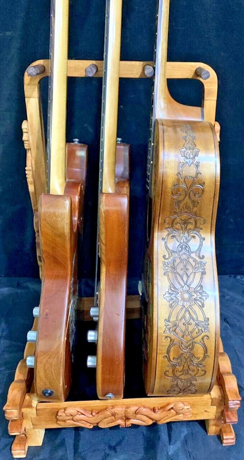Blueberry Handmade Wooden Guitar Stand for Three Guitars - Etsy