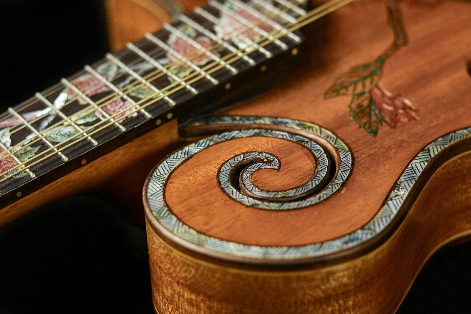 Blueberry Handmade Mandolin Floral Motif - Etsy