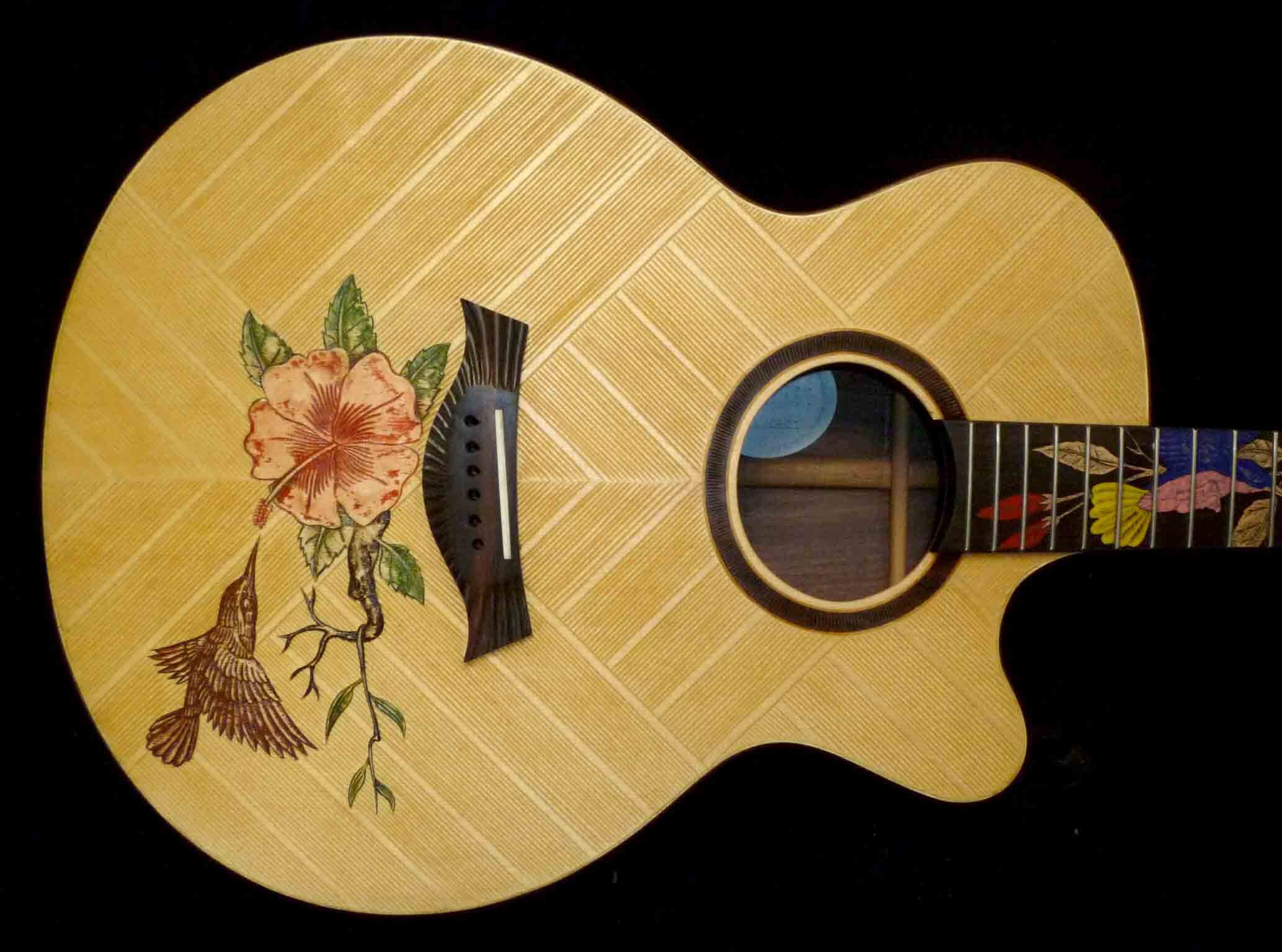 Blueberry Handmade Acoustic Guitar Grand Concert Size Birds - Etsy