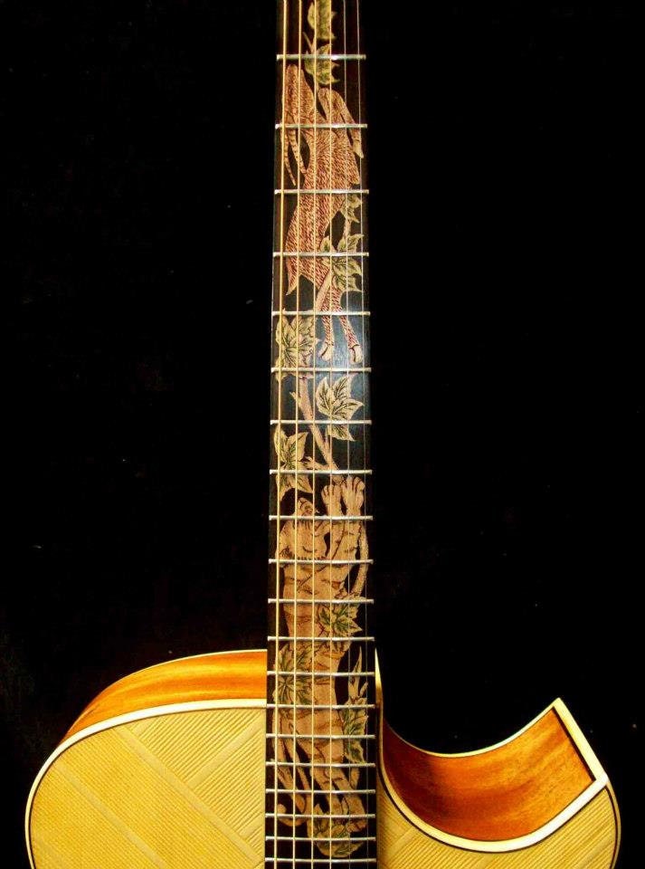 Blueberry Handmade Jumbo Guitar - Tiger Motif - Built to Order - Etsy