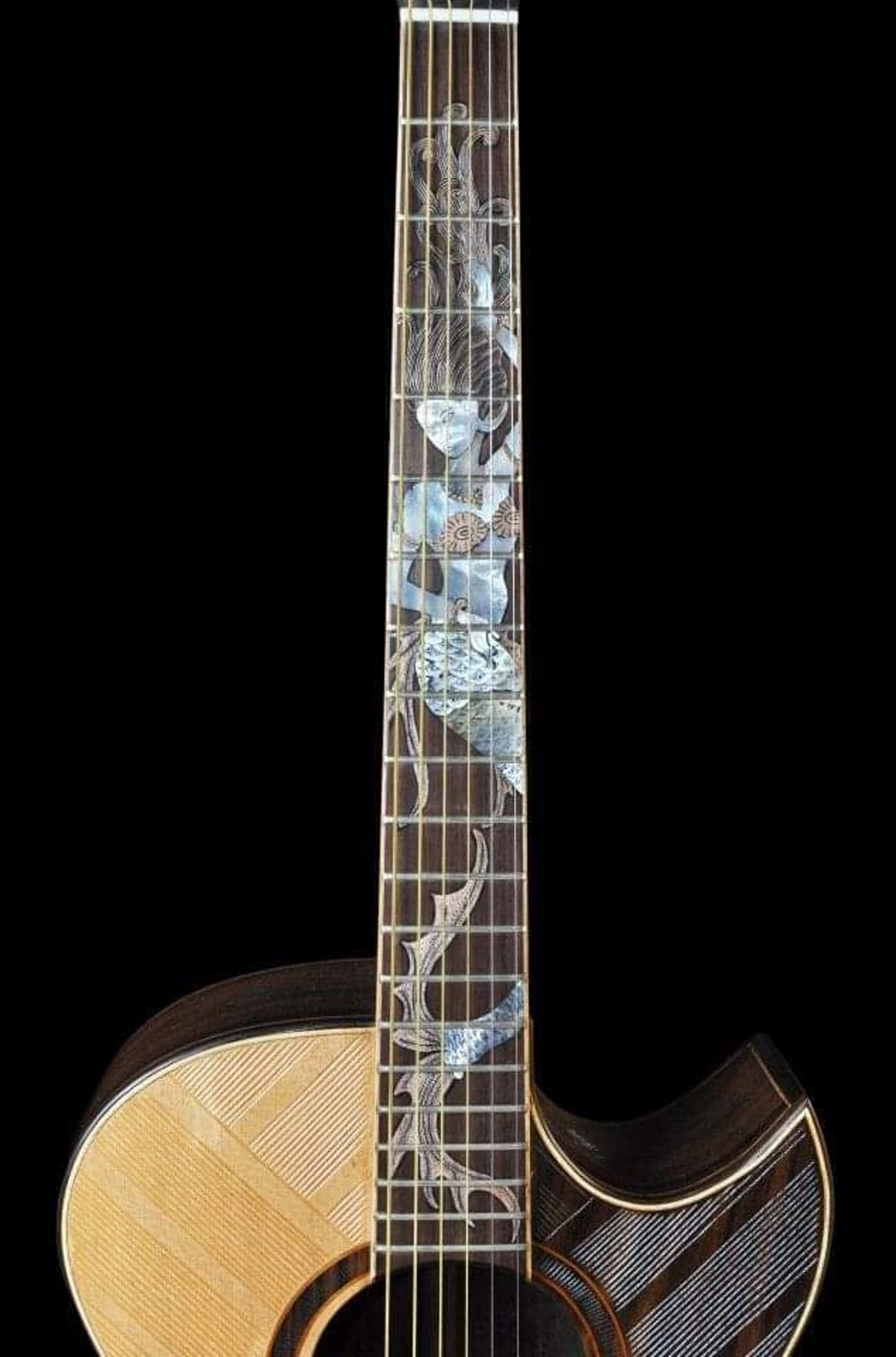 Blueberry Handmade Grand Concert Guitar Mermaid Built to Order - Etsy