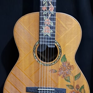 Blueberry Handmade Classical Guitar Nylon Strings Floral Motif - Etsy