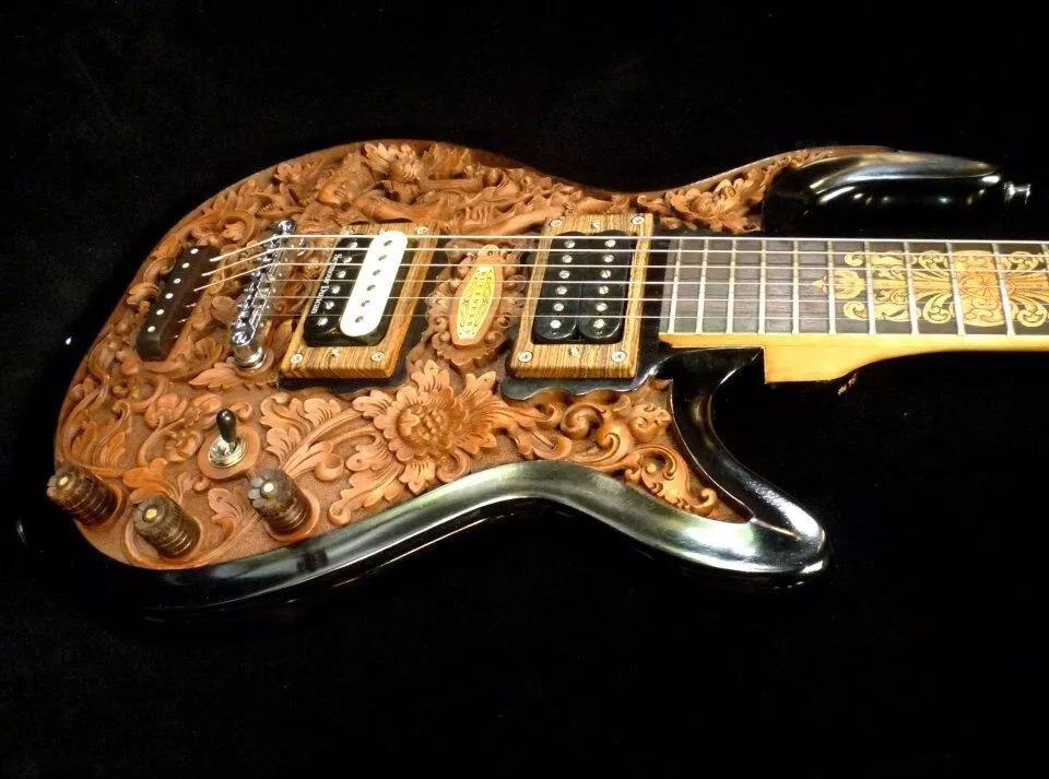 Blueberry Handmade Electric Guitar Goddess Motif With Seymour Duncan ...