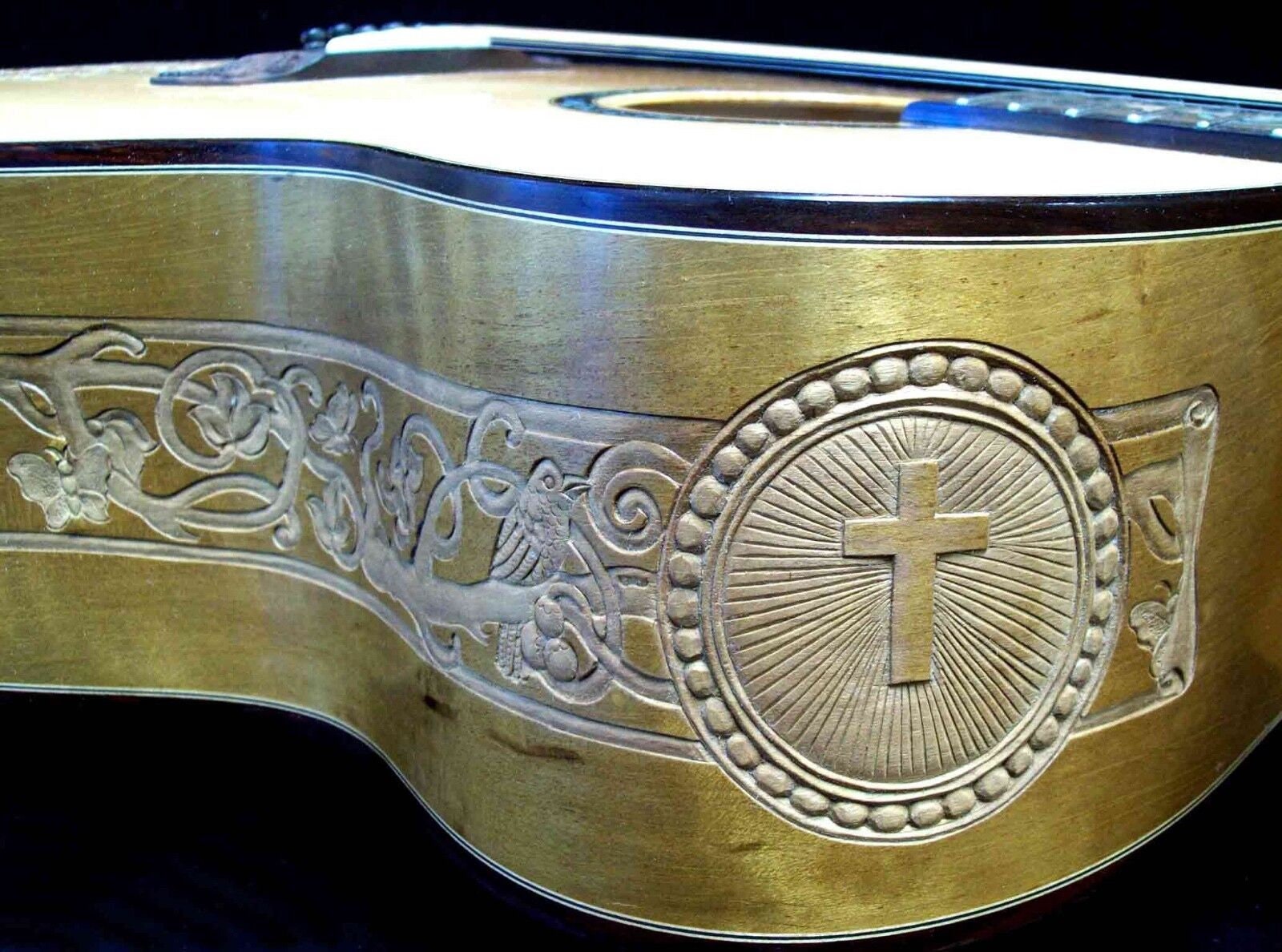 Blueberry Handmade Jumbo Guitar Faith Motif - Etsy