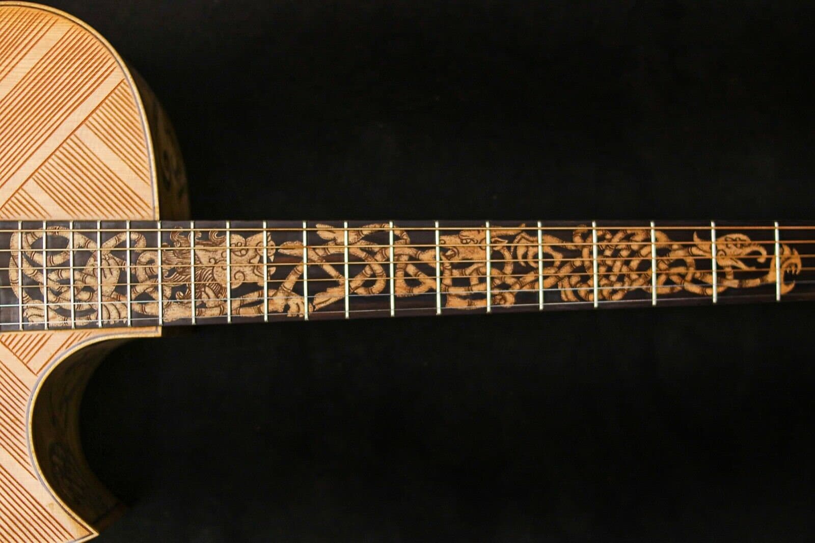 Blueberry Handmade Acoustic Guitar Grand Concert Celtic Motif - Etsy