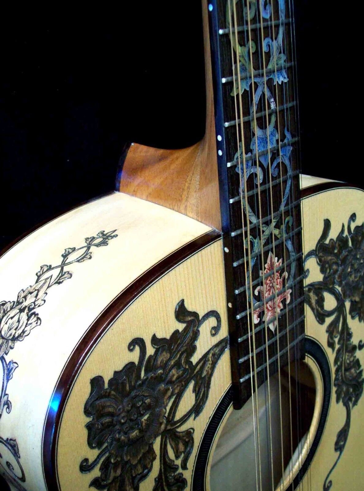 Blueberry Handmade Twelve String (12 String) Acoustic Guitar - Grand ...