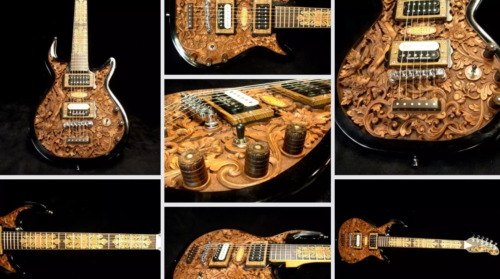 Blueberry Handmade Electric Guitar Goddess Motif With Seymour Duncan ...
