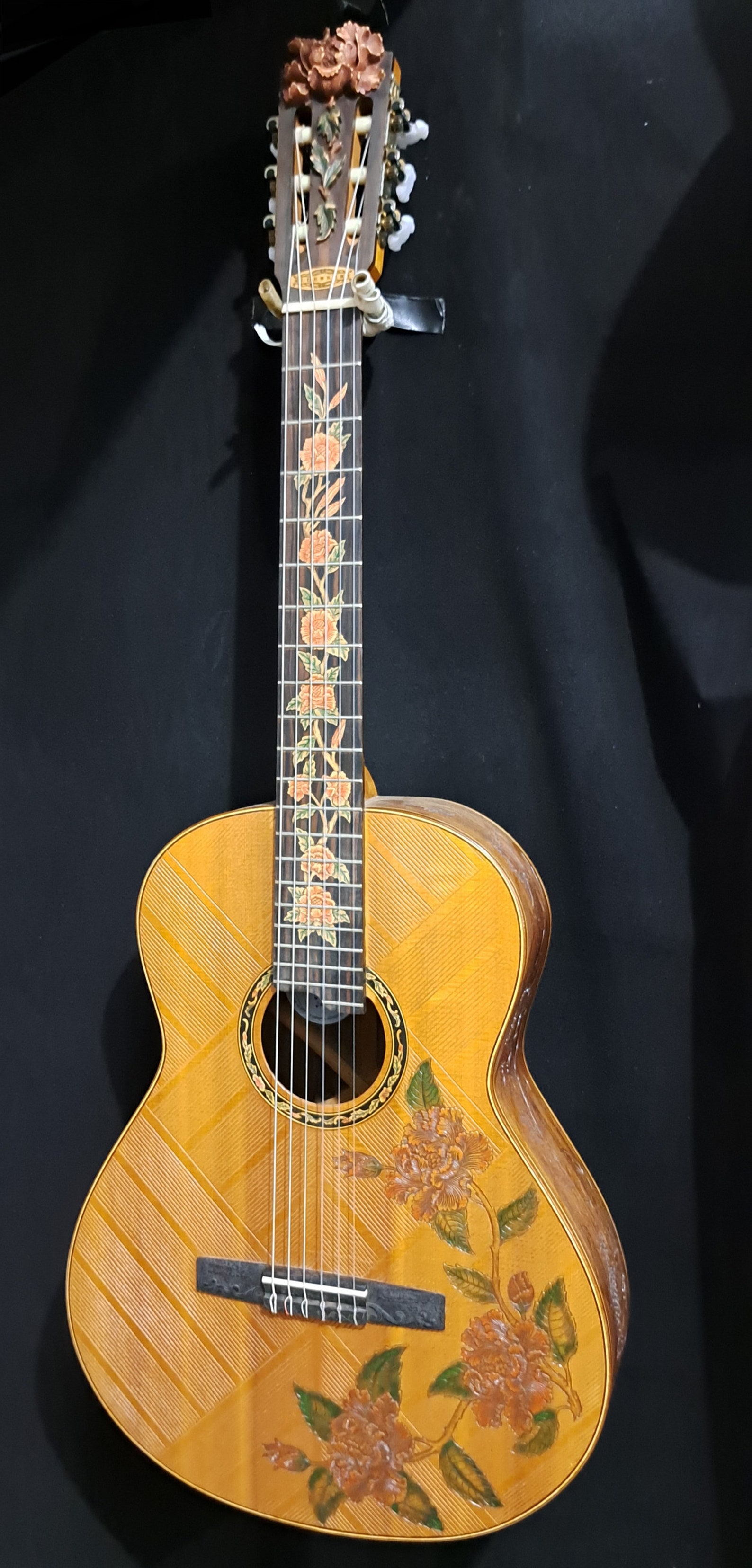 Blueberry Handmade Classical Guitar Nylon Strings Floral Motif - Etsy