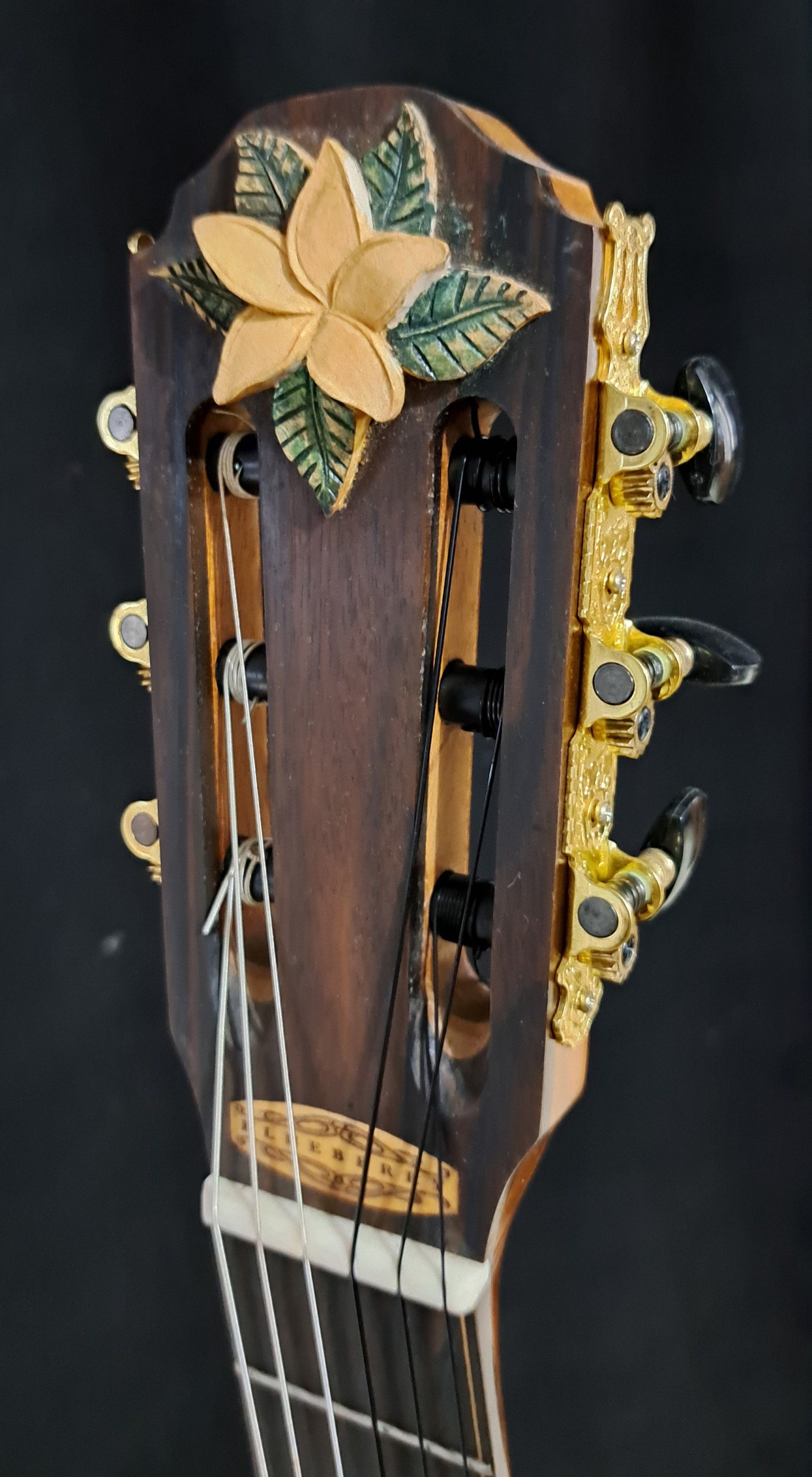 Blueberry Handmade Classical Guitar Nylon Strings Floral Motif - Etsy