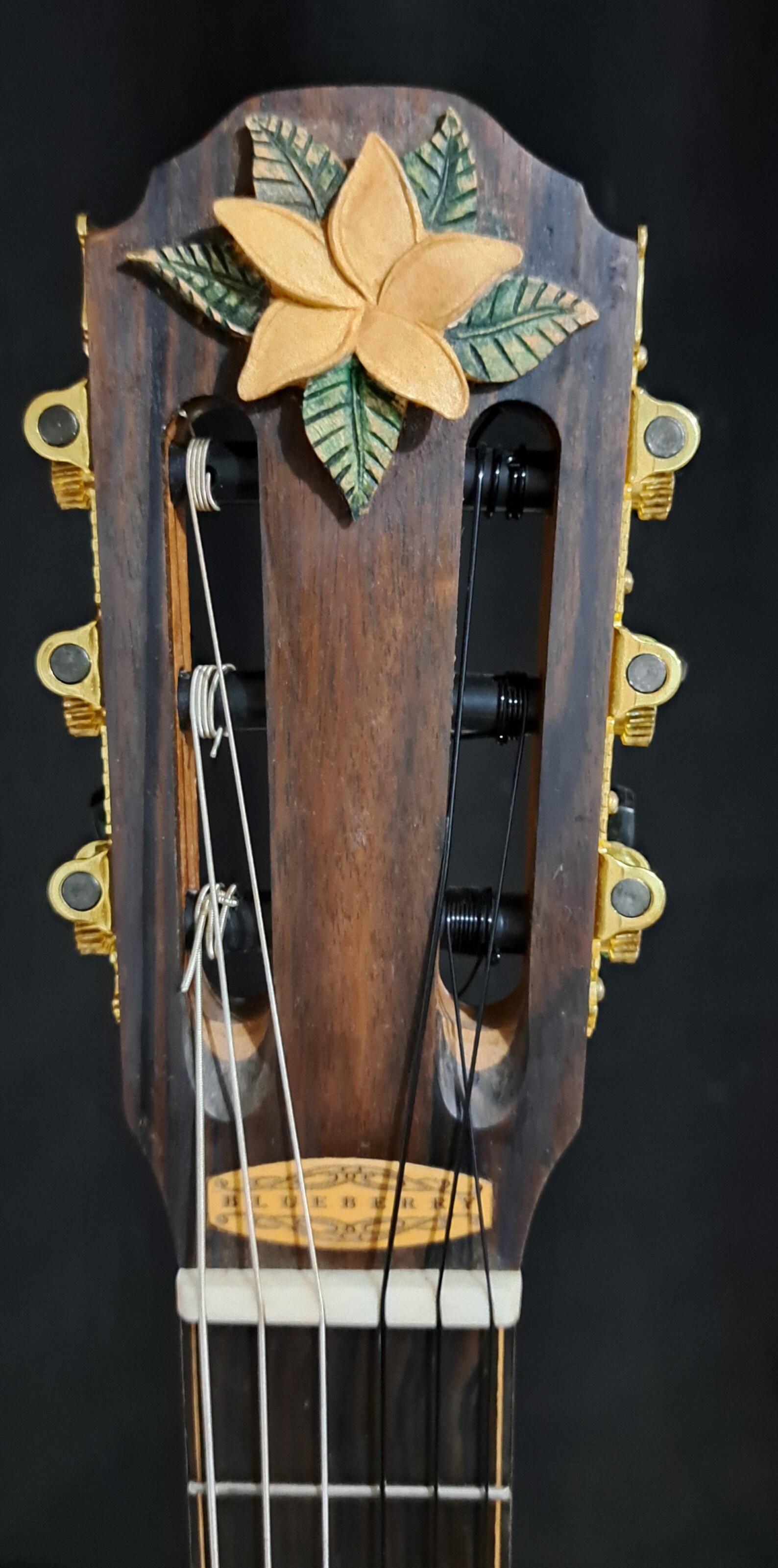 Blueberry Handmade Classical Guitar Nylon Strings Floral Motif - Etsy