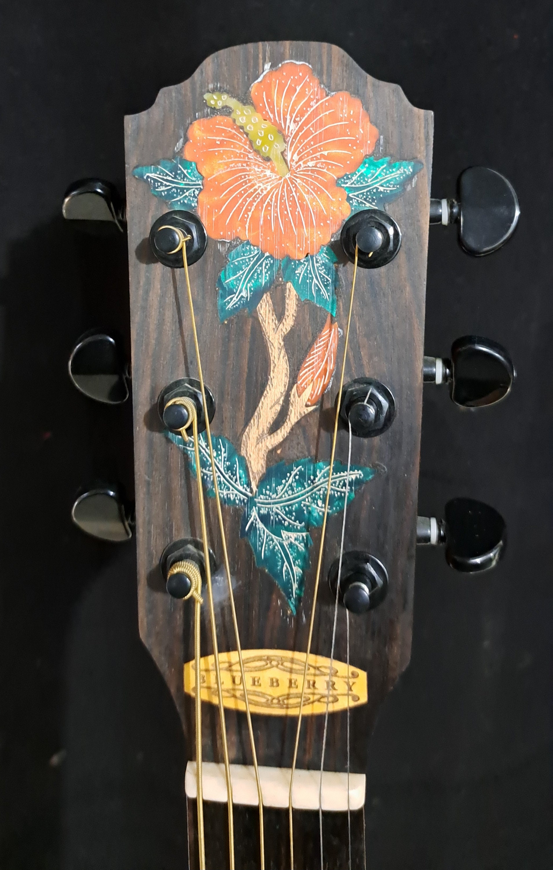 Blueberry Handmade Acoustic Guitar Grand Concert Floral New in Stock - Etsy