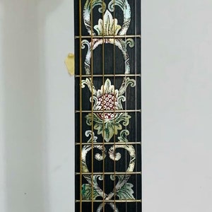 Handmade Acoustic Guitar: Floral Inlay, Paua Shell, Grand Concert - Etsy