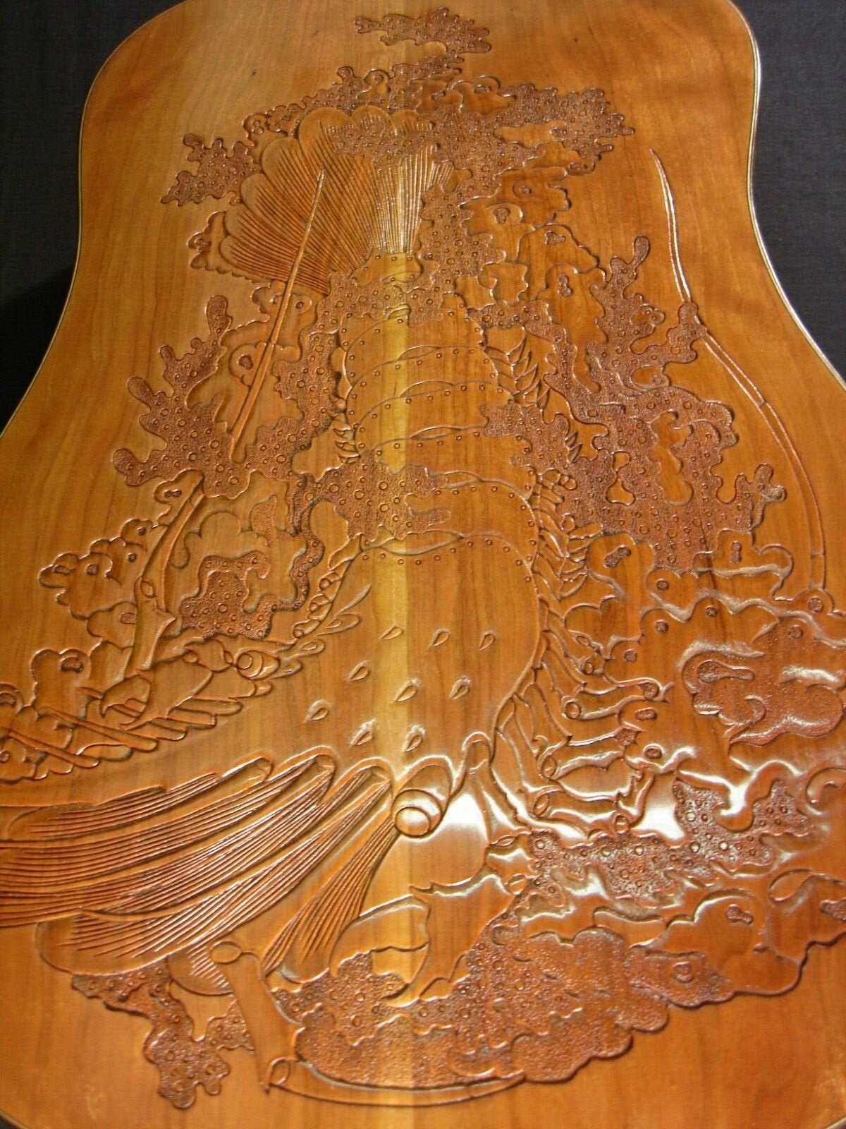 Blueberry Handmade Acoustic Guitar Lobster Motif With Alaskan Spruce ...
