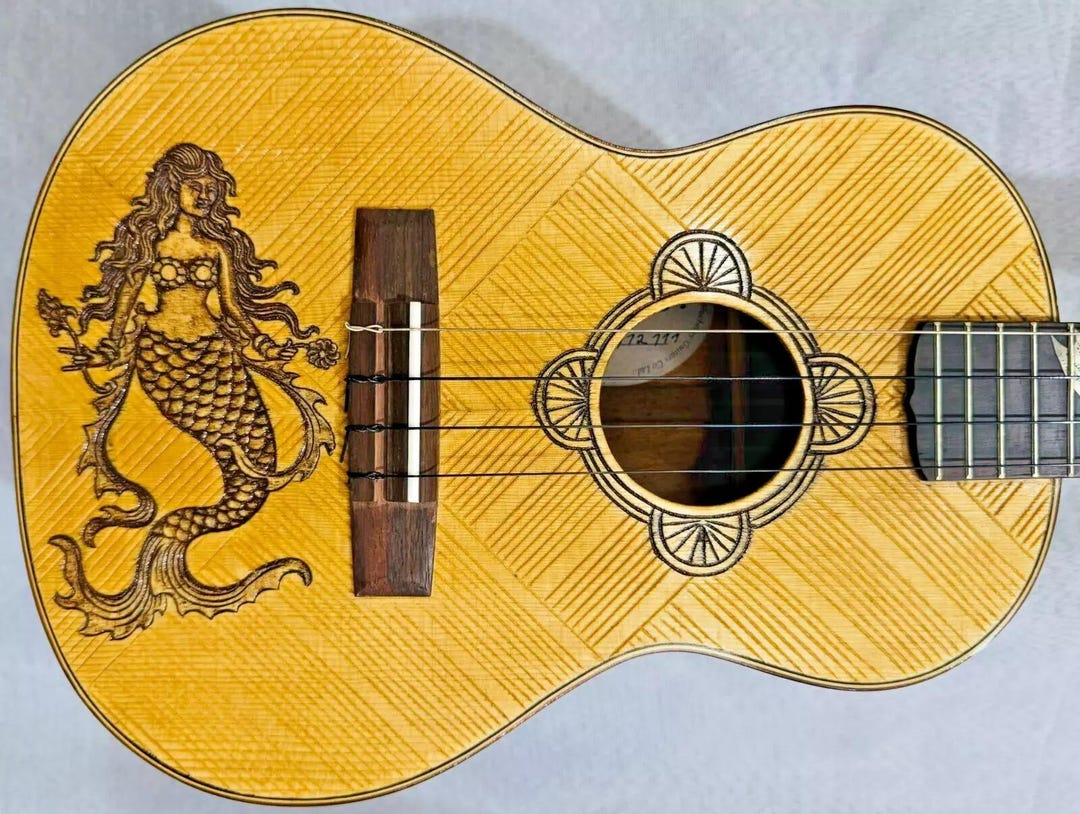 Blueberry Handmade Tenor Ukulele Mermaid Motif - Etsy
