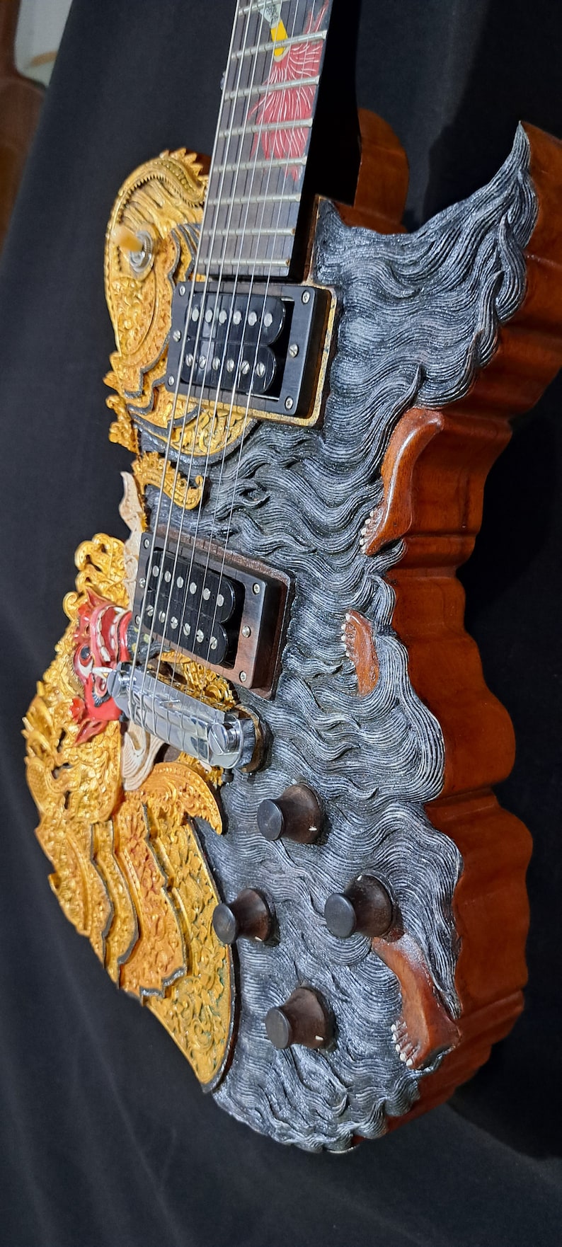 Blueberry NEW IN STOCK Handmade Electric Guitar Barong Motif - Etsy