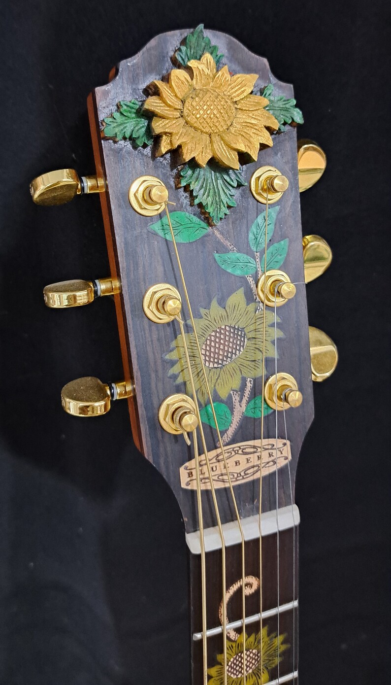 Blueberry NEW IN STOCK Handmade Acoustic Guitar Grand Concert - Yellow ...
