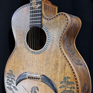 Blueberry Handmade Acoustic Guitar Native Motif Grand Concert Motif - Etsy