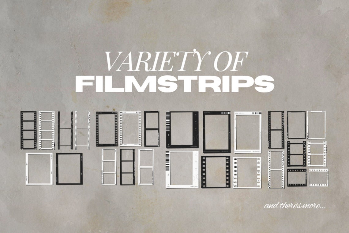Film Frame Bundle | Black & White Filmstrips | Instant Film | Negative ...