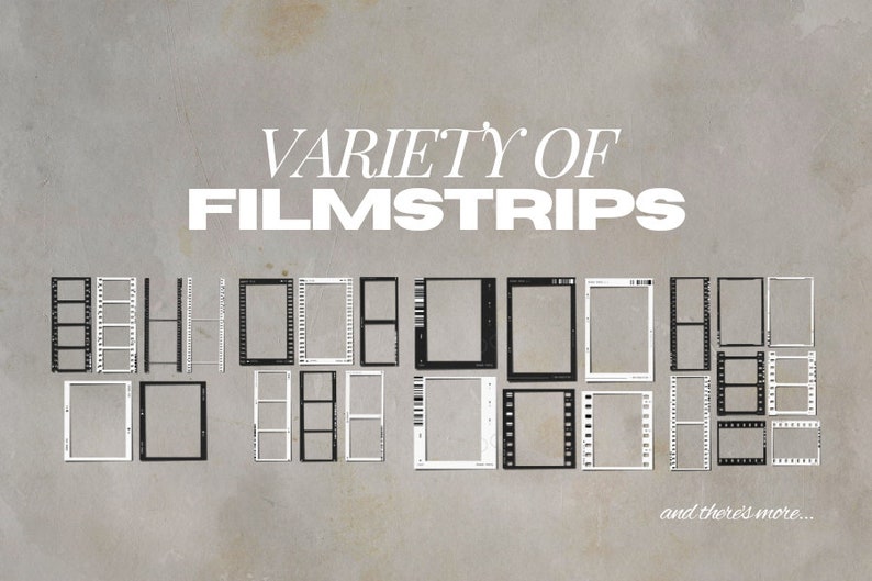 Film Frame Bundle | Black & White Filmstrips | Instant Film | Negative Border | Kodak Borders ...