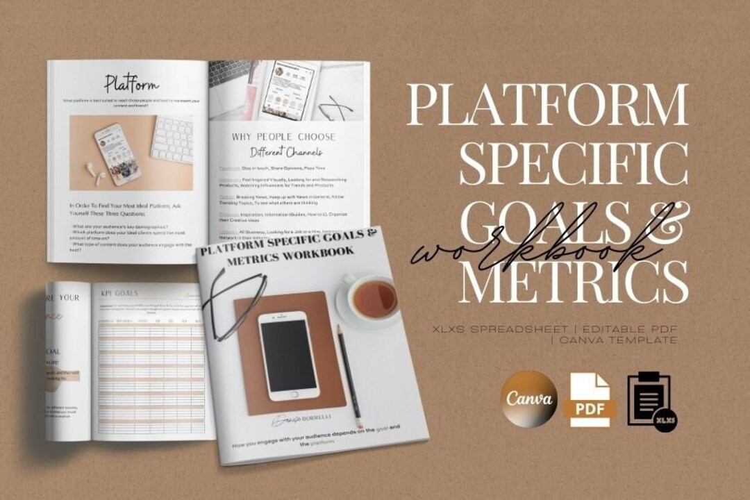 Goal Setting Business Template | Digital Planner Template | Canva ...