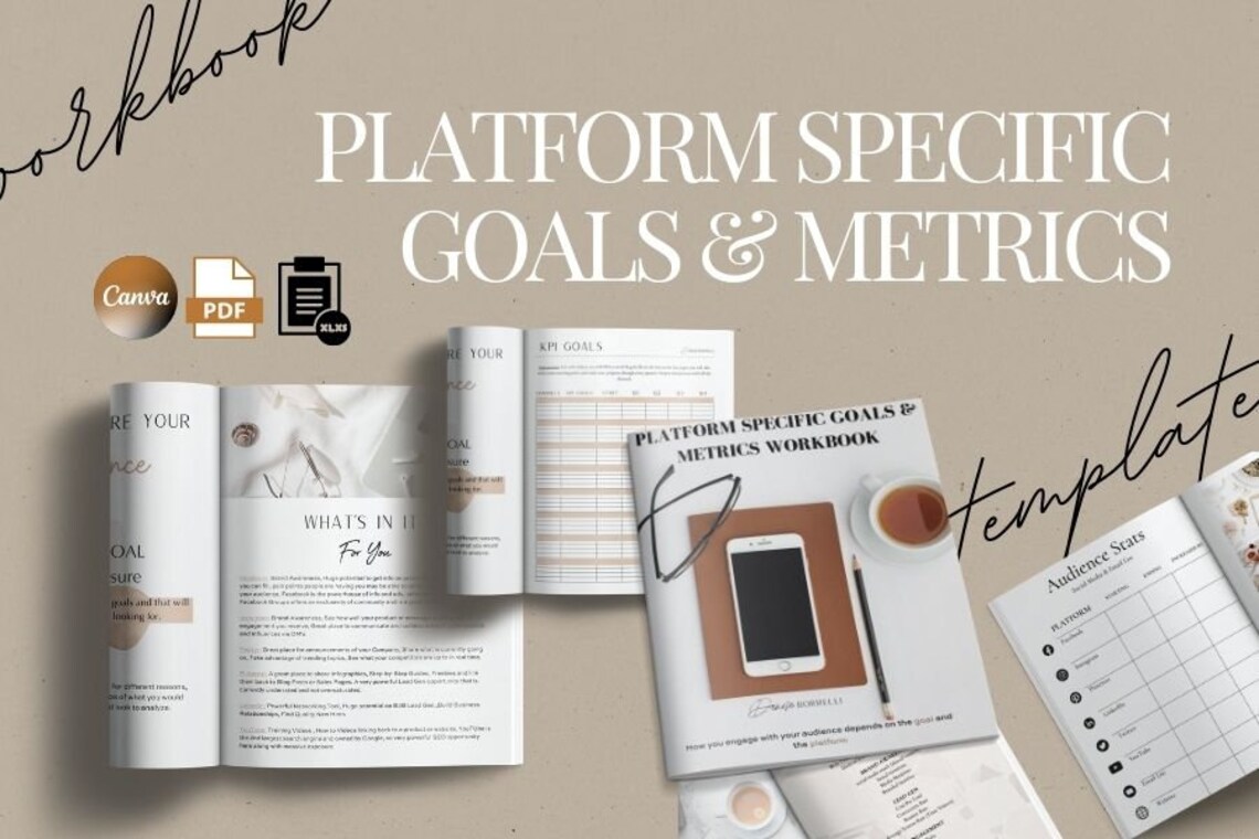 Goal Setting Business Template Digital Planner Template Canva Templates ...