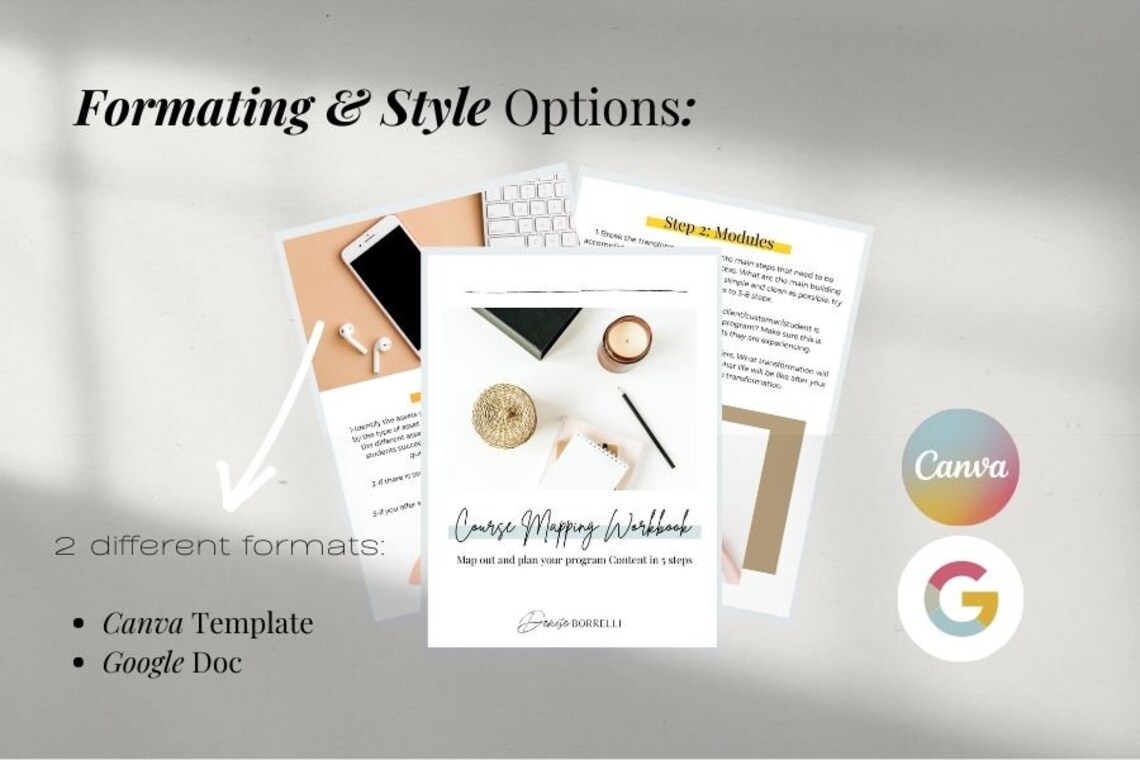 Course Mapping Workbook & Template Course Creator Workbook Done-for-you ...