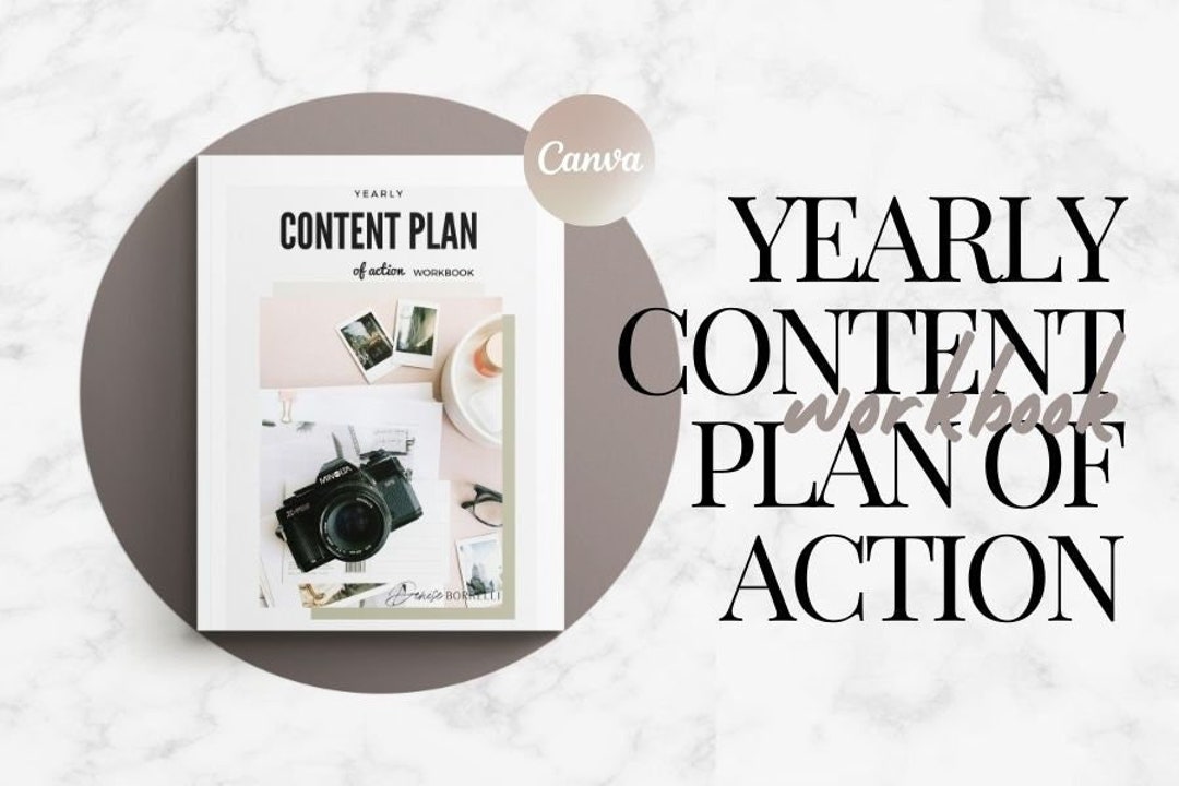 Yearly Content Plan of Action | Canva Templates | Social Media Content ...