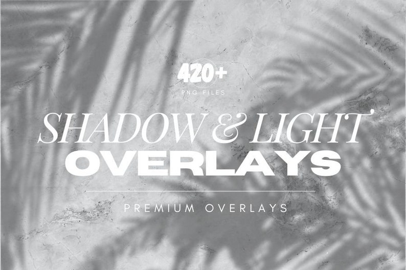 Shadow & Light Overlays | Shadow Overlay Clip Art | Botanical | Floral ...