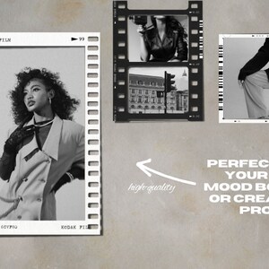 Film Frame Bundle | Black & White Filmstrips | Instant Film | Negative ...